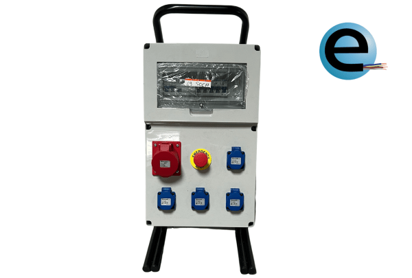 Coffret de chantier - 4 prises mono + TRI - E-Cables